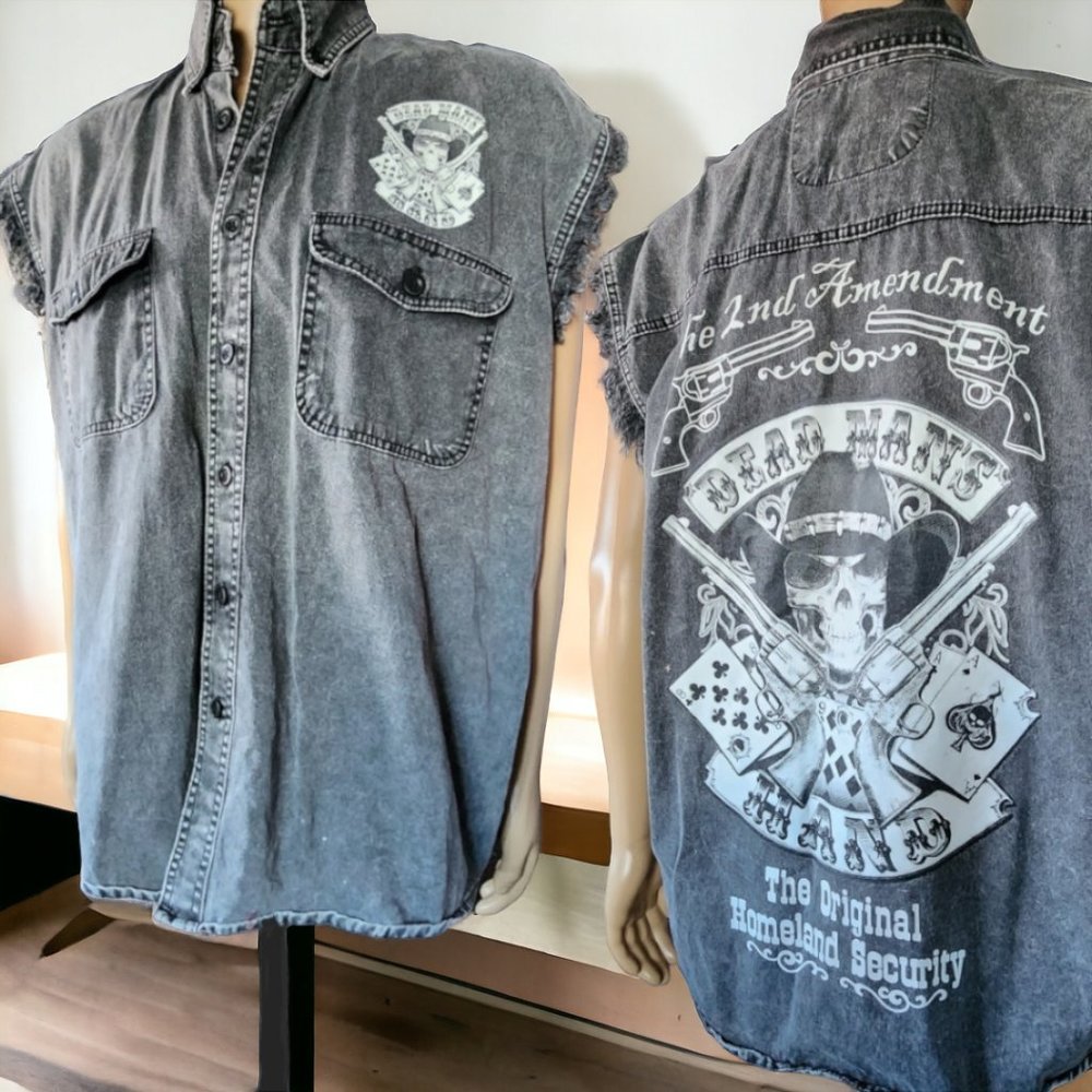 Leather Supreme 2nd Amendment Aces & Eights Size 3xl - Gem